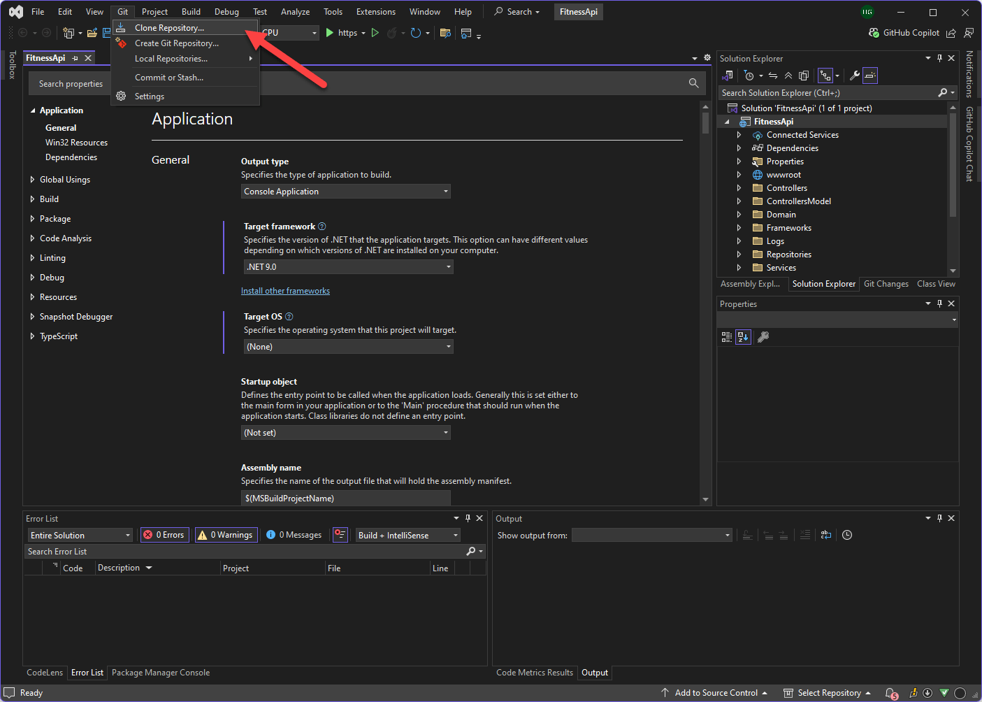 How to Clone Git Repository in Visual Studio 2022?