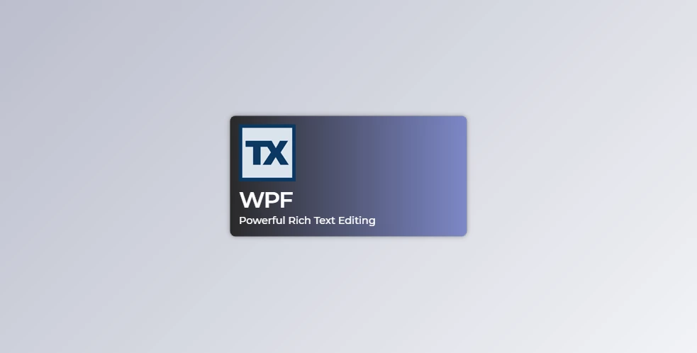 TX Text Control .NET for WPF v33.0.0 - Aug 2025